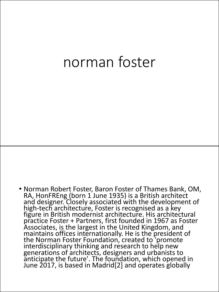 Norman Foster | PDF | Art | History