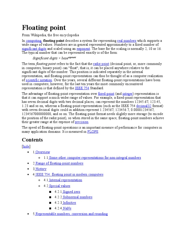 Floating Point: Significant Digits × Base | PDF | Rounding | Significant Figures