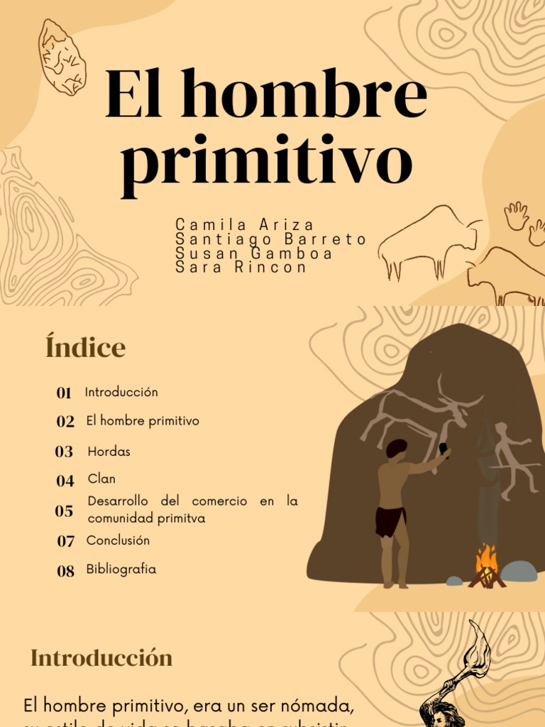 Presentación Prehistoria Ilustraciones y Formas Tonos Tierra | PDF ...