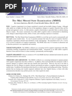 Mini - Mental State Examination (MMSE) | PDF | Dementia | Neurology