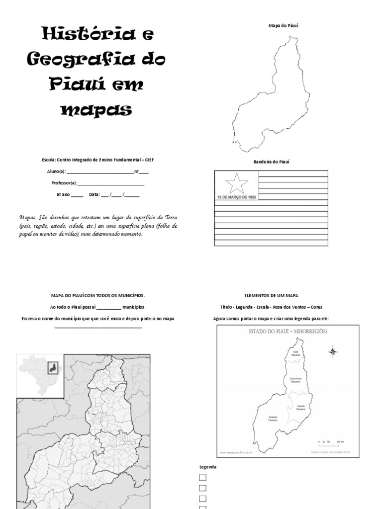 História e Geografia Do Piauí em Mapas | PDF | Mapa | Paisagem