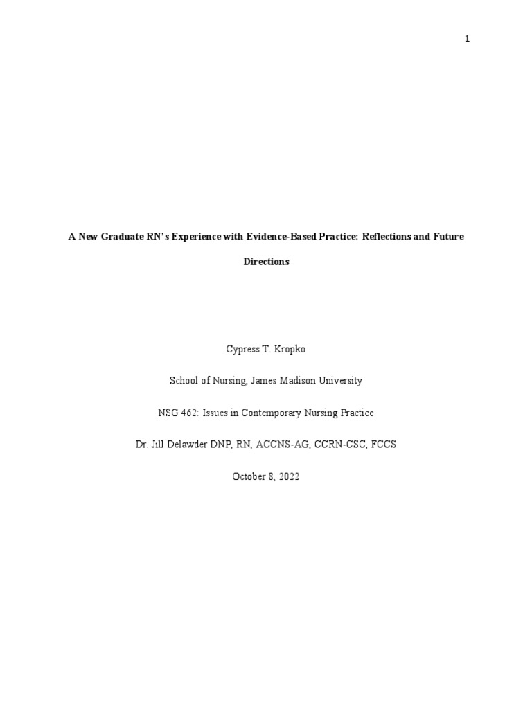 Module 4 Ebp Analysis | PDF | Nursing | Evidence Based Practice