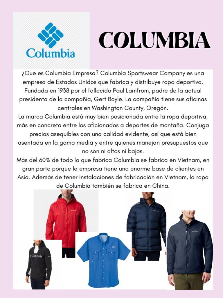 Empresa de Ropa Columbia | PDF