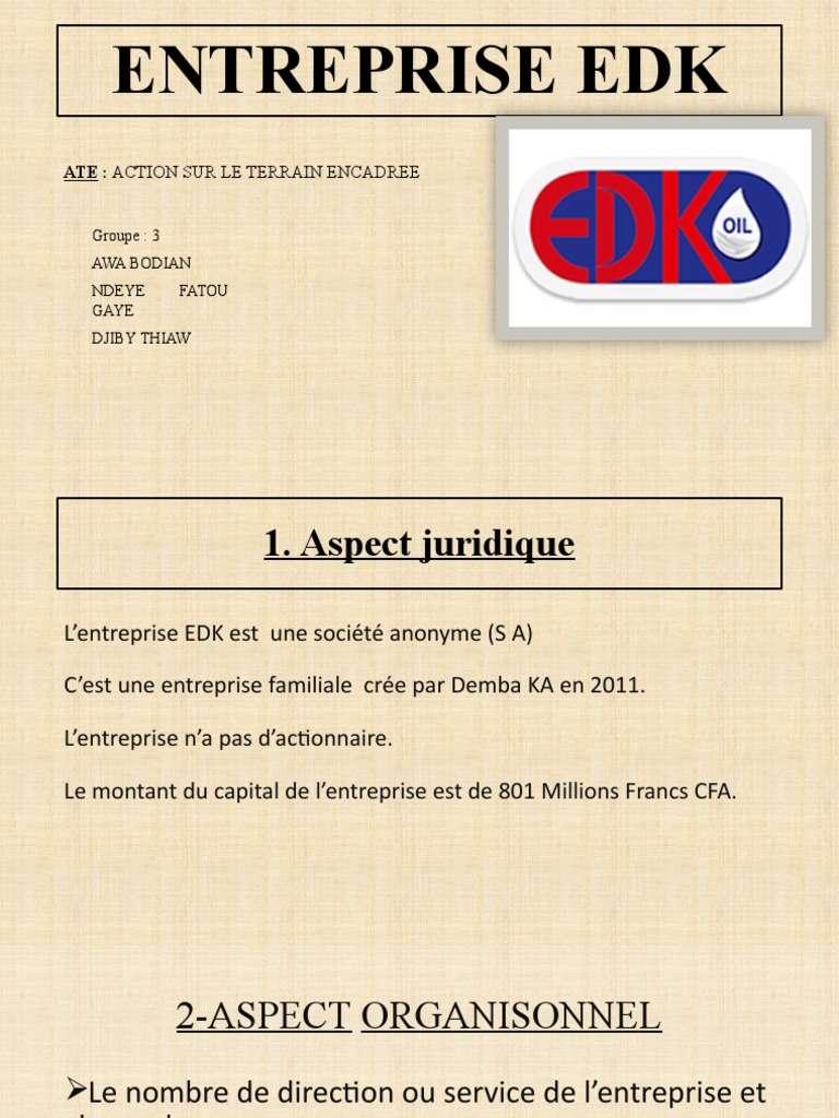 Entreprise Edk g3 | PDF | Business | Économie d'entreprise
