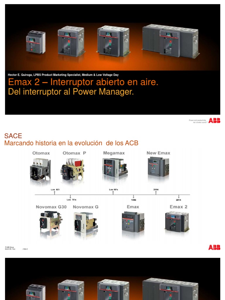Emax 2-Del Interruptor Al Power Manager | PDF | Relé | Ingenieria Eléctrica