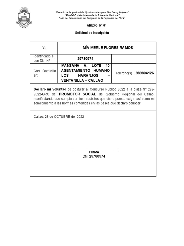 Formatos de Postulación y Anexos | PDF