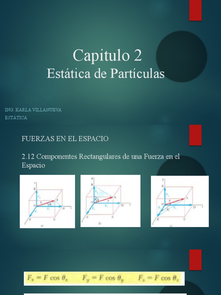 Capitulo 2 Estatica de Particulas Seccion 2.12 - 2.14 | PDF