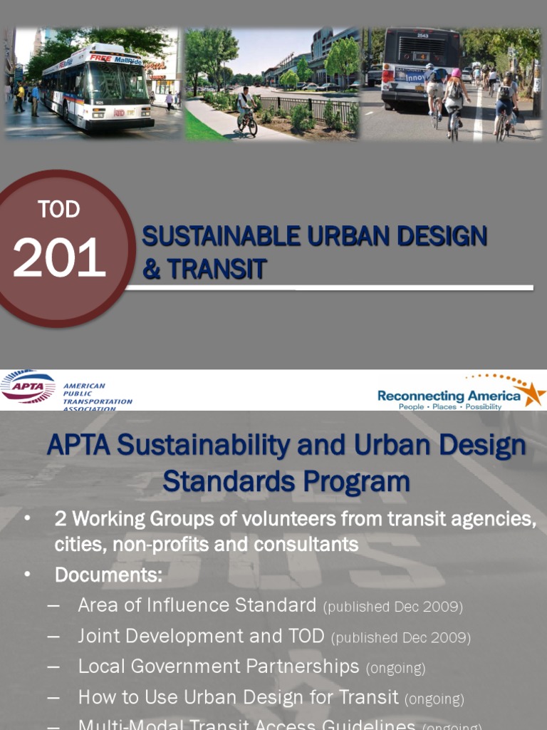 TOD 201 Sustainable Urban Design Transit | PDF | Public Transport ...