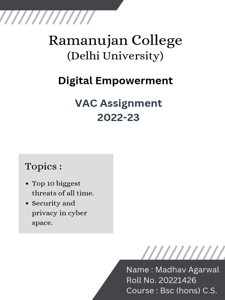 Vac Assignment | PDF | Computer Security | Security