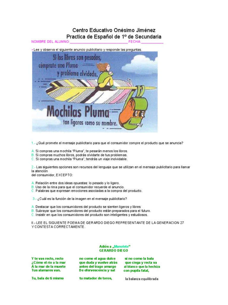 Practica de Español | PDF