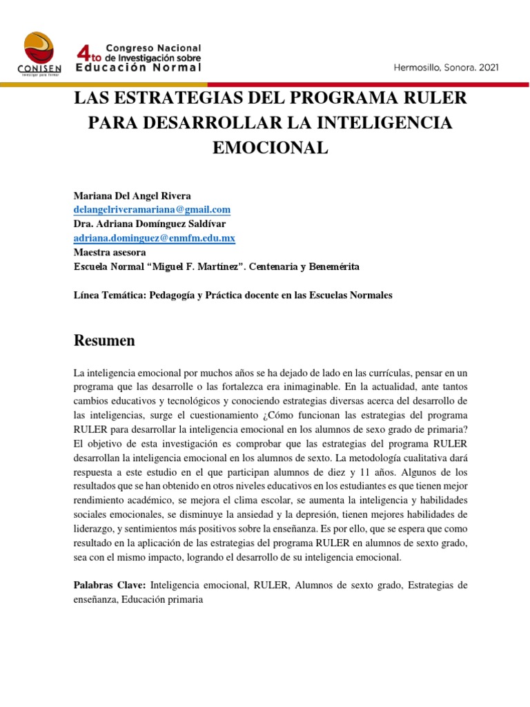 Las Estrategias Del Programa Ruler para Desarrollar La Inteligencia ...