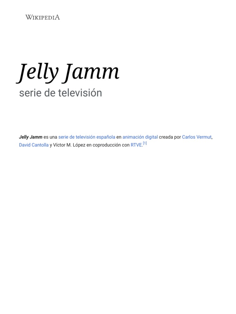 Jelly Jamm - Wikipedia, La Enciclopedia Libre | PDF