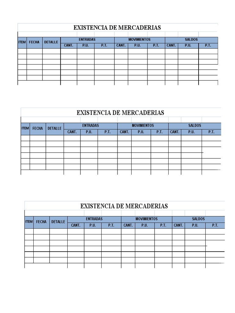 Ficha de Mercaderia | PDF
