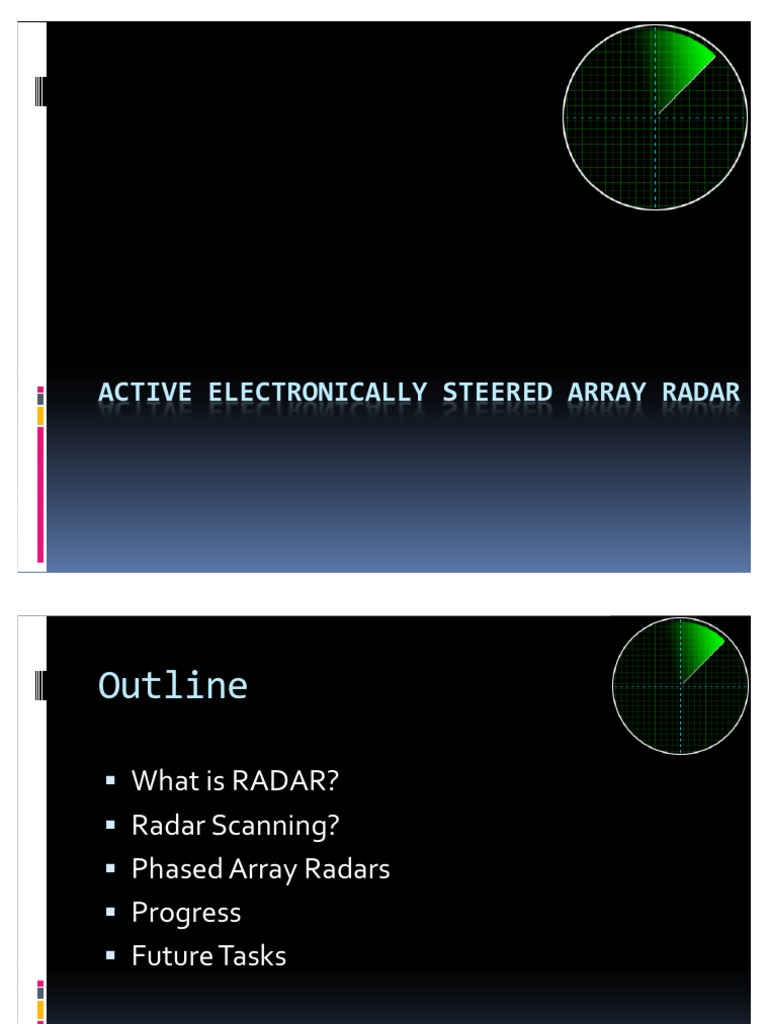 Active Electronically Scanned Array | Radar | Microwave Technology