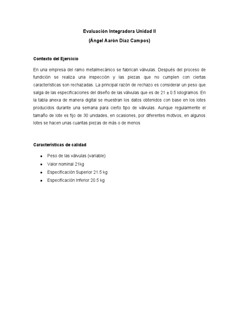 Evaluación Integradora Unidad II | PDF