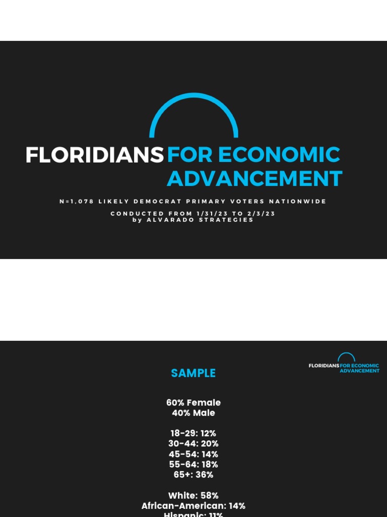 Floridians For Economic Advancement Poll | PDF | Joe Biden | Democratic ...