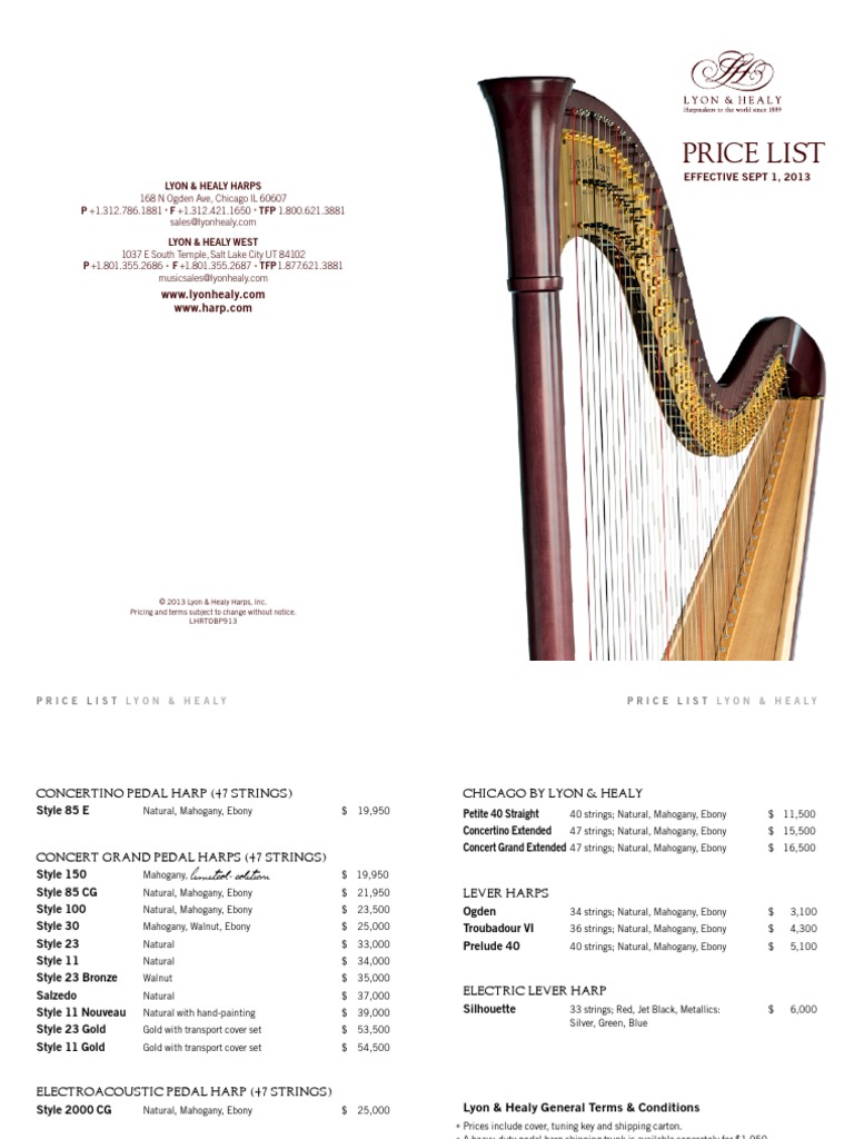 Lyon Healy Price List 9-13 LR Final | PDF | Music Production | String ...