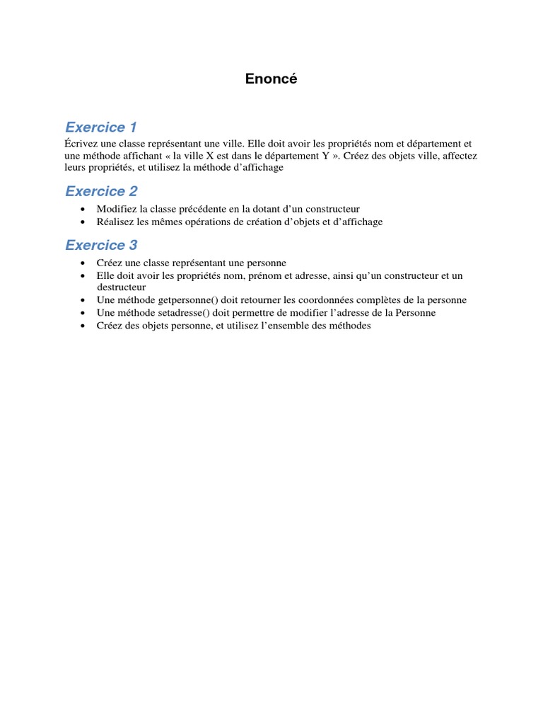 Création de classes en PHP | PDF | Méthodes et références pédagogiques