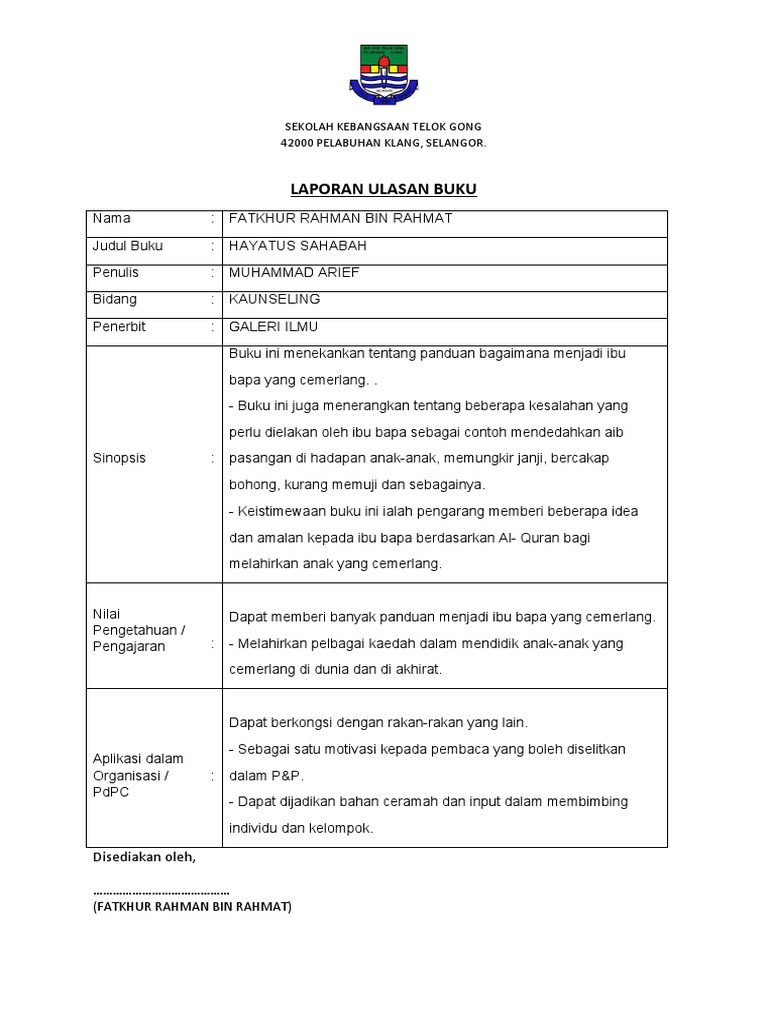 Laporan Ulasan Buku 2 | PDF