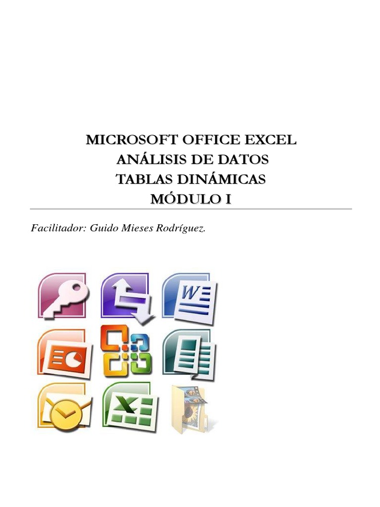 Análisis de Datos Con Tablas Dinámicas - Material de Apoyo - Módulo I | PDF | Microsoft Excel ...