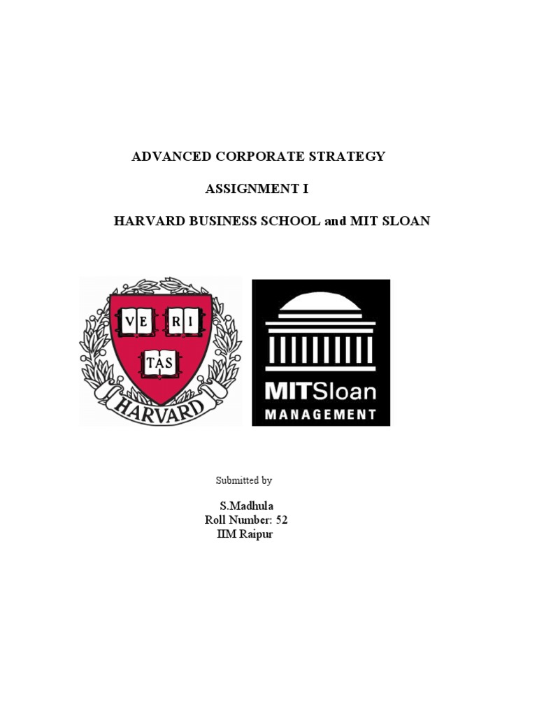 Harvard vs. MIT: MBA Strategy Comparison | PDF | Harvard Business ...