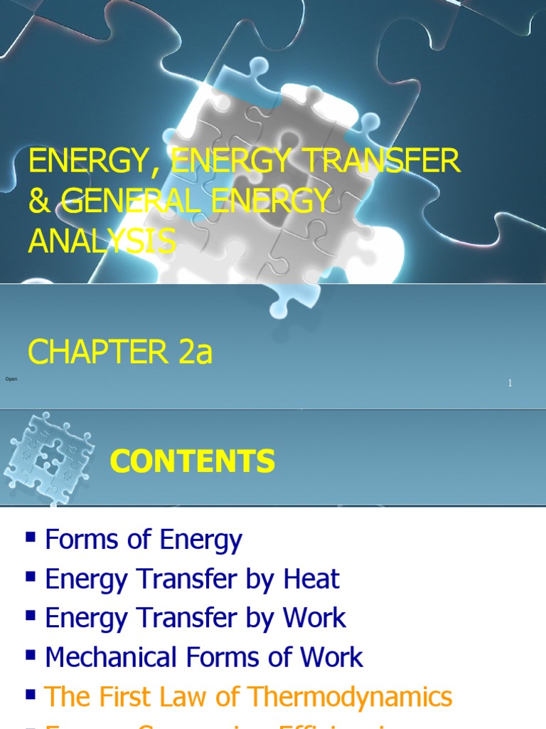 Chapter 2.1 - Energy, Energy Transfer - General Energy Analysis | PDF | Heat | Heat Transfer