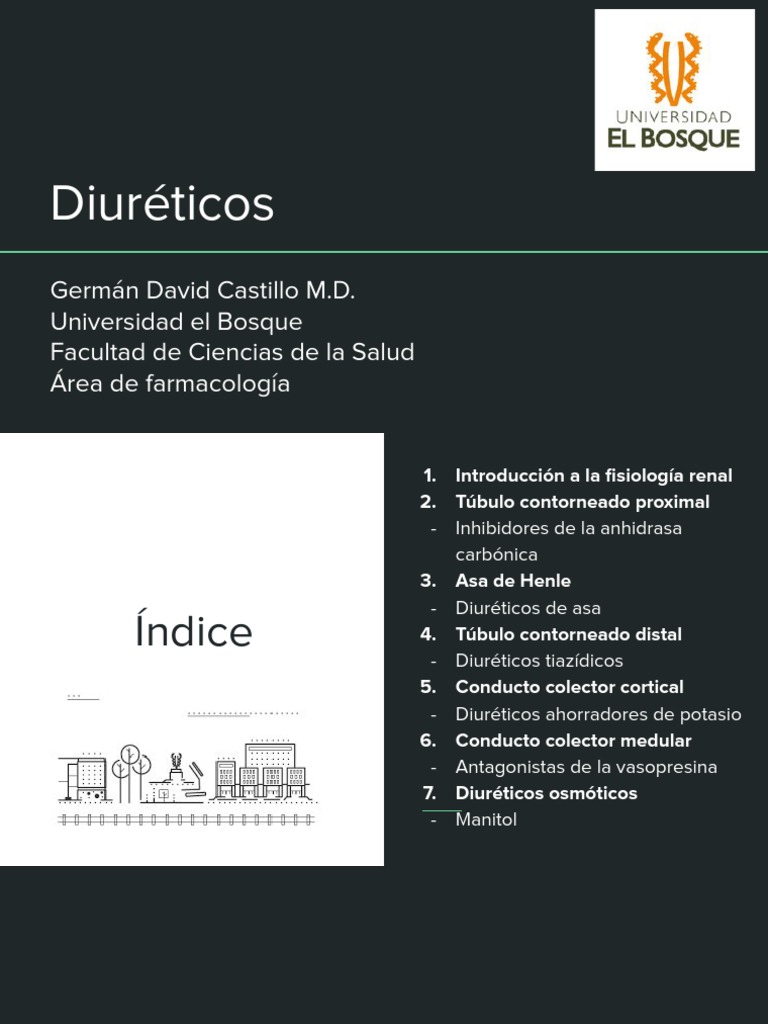 Mecanismos y tipos de diuréticos | PDF | Riñón