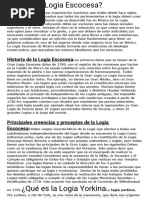 Historia y características de la logia yorkina | PDF | Masonería | México
