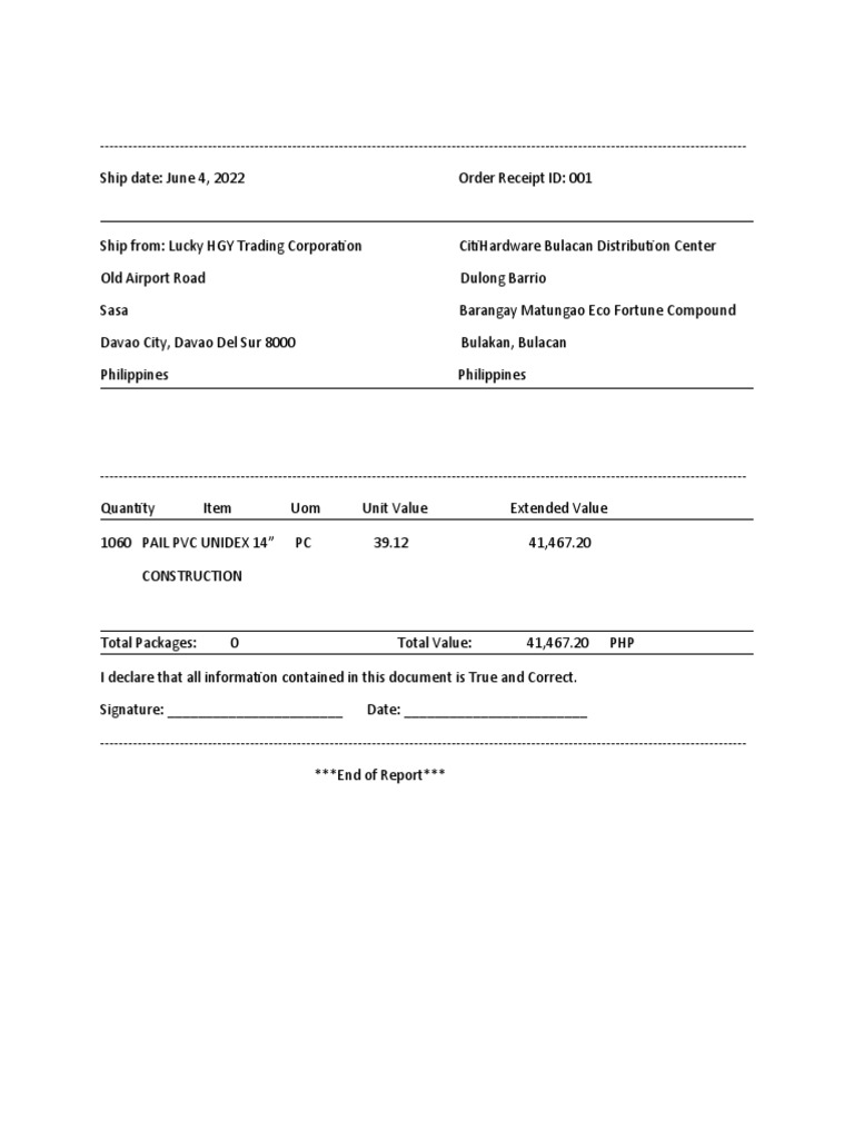 Ms Joan Feliciano MDC Return PAIL | PDF