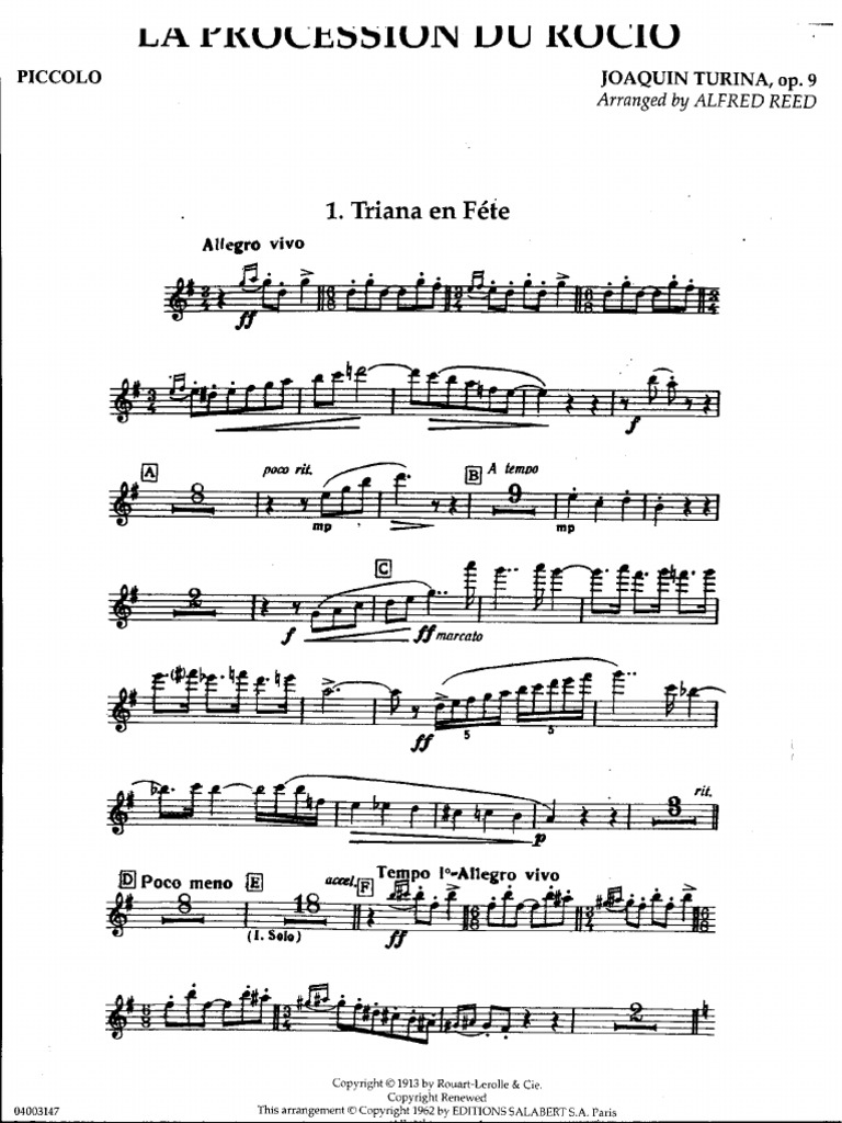 La Procession Du Rocio (Parts) | PDF