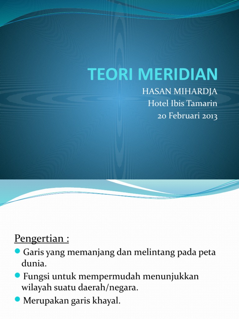 Teori Meridian | PDF