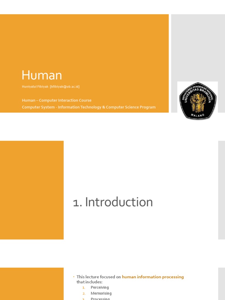 HCI (2) Human | PDF | Perception | Color