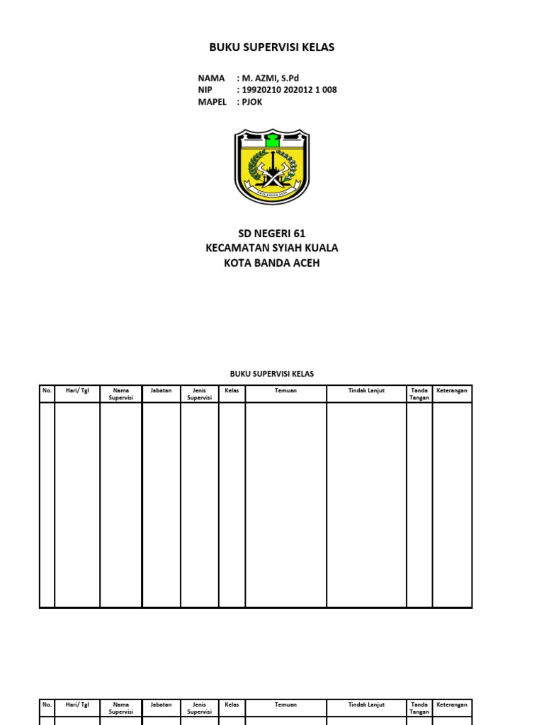 Buku Supervisi Kelas | PDF