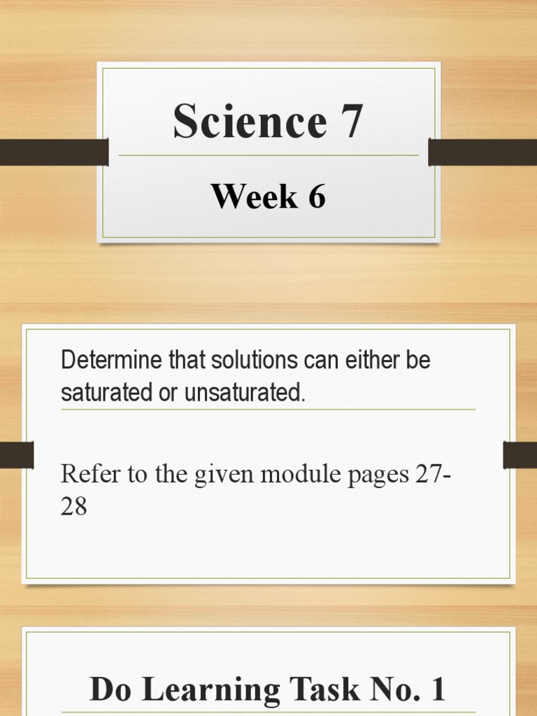 Science 7 WEEK 6 | PDF
