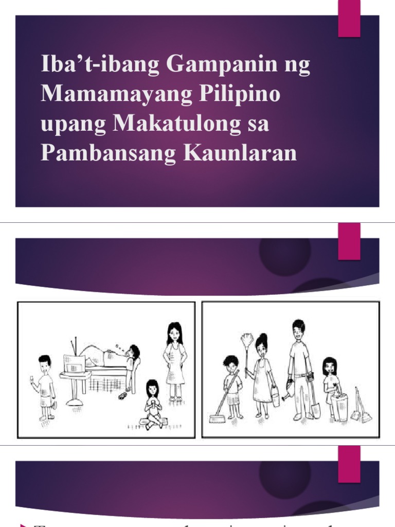 Iba't-Ibang Gampanin NG Mamamayang Pilipino Upang Makatulong Sa | PDF