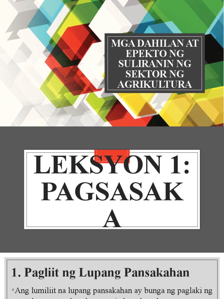 Mga Dahilan at Epekto NG Suliranin NG Sektor | PDF Mga Dahilan at Epekto NG Suliranin NG Sektor | PDF