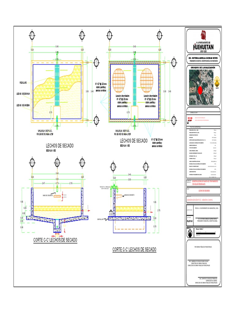 08 Lechos de Secado | PDF | Ingeniería hidráulica | Suministro de agua