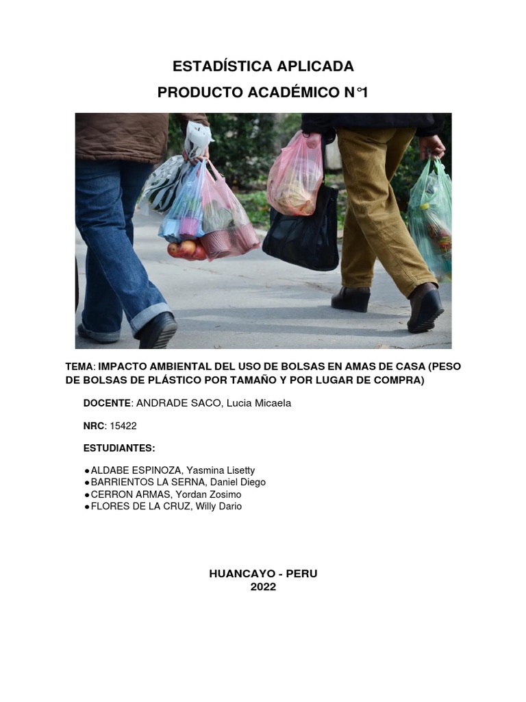 Producto Academico N°1 - Estadistica Aplicada | PDF | Residuos | El plastico