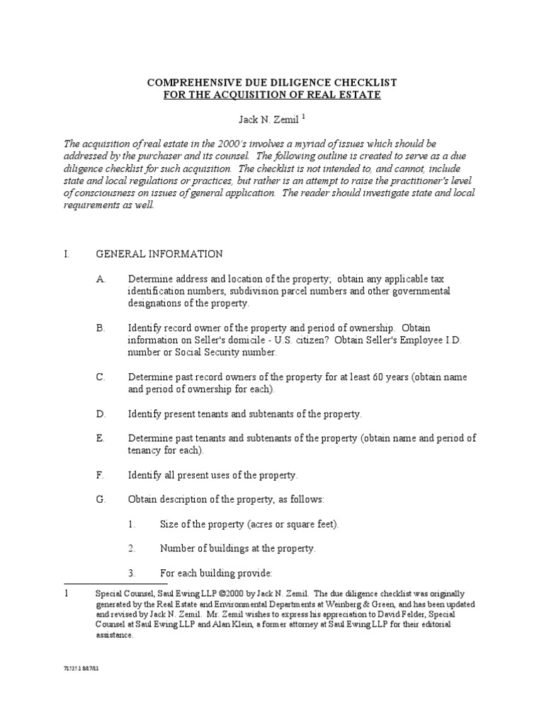 Due Diligence Checklist Real Estate Pdf Mortgage Law Title Insurance