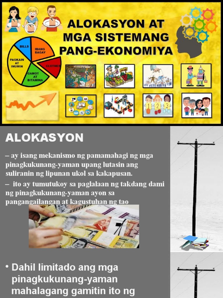Alokasyon at Sistemang Pang Ekonomiya | PDF