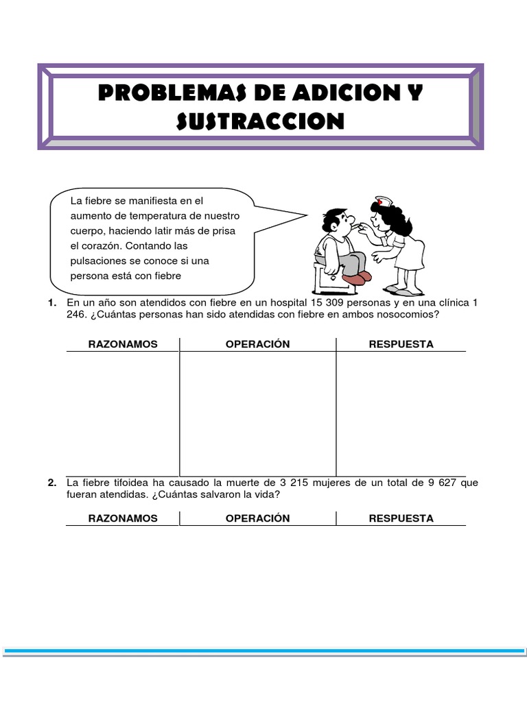 7 Mate Problemas-de-Adicion-y-Sustraccion-para-2 - 3-De-Primaria | PDF ...