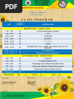 Grade 1 Class Program 2022-2023 | PDF