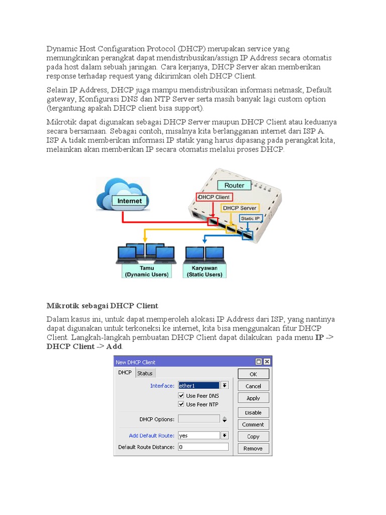 DHCP Mikrotik | PDF