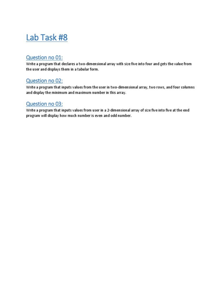 Lab Task 8 Pdf Computers