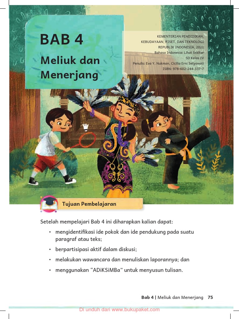 Meliuk dan Menerjang dalam Tarian Kelas 4 | PDF | Karier & Perkembangan ...