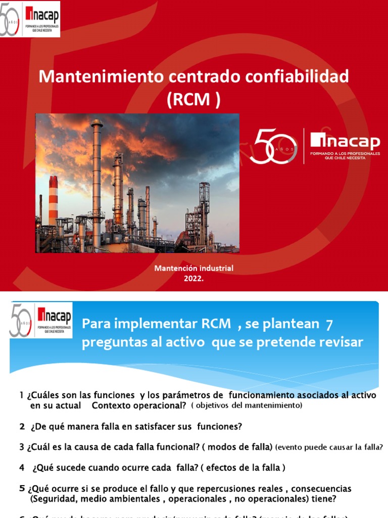 Clase Resumen RCM 2 | Descargar gratis PDF | Ingeniería de confiabilidad