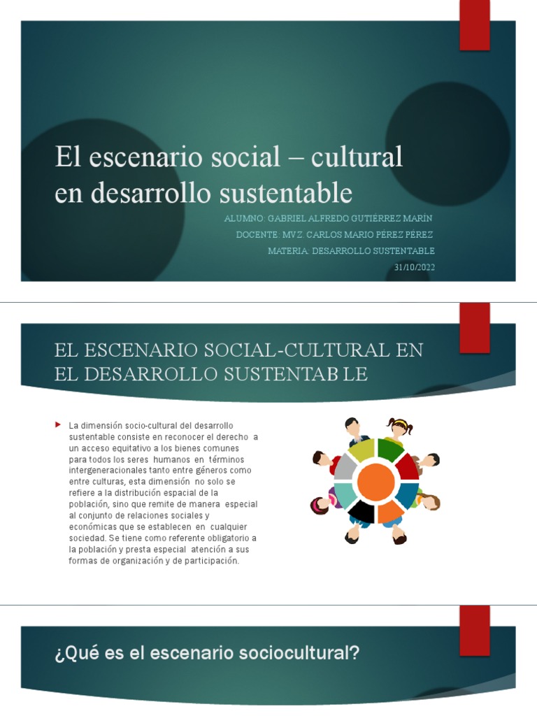 El Escenario Social - Cultural en Desarrollo Sustentable | PDF ...