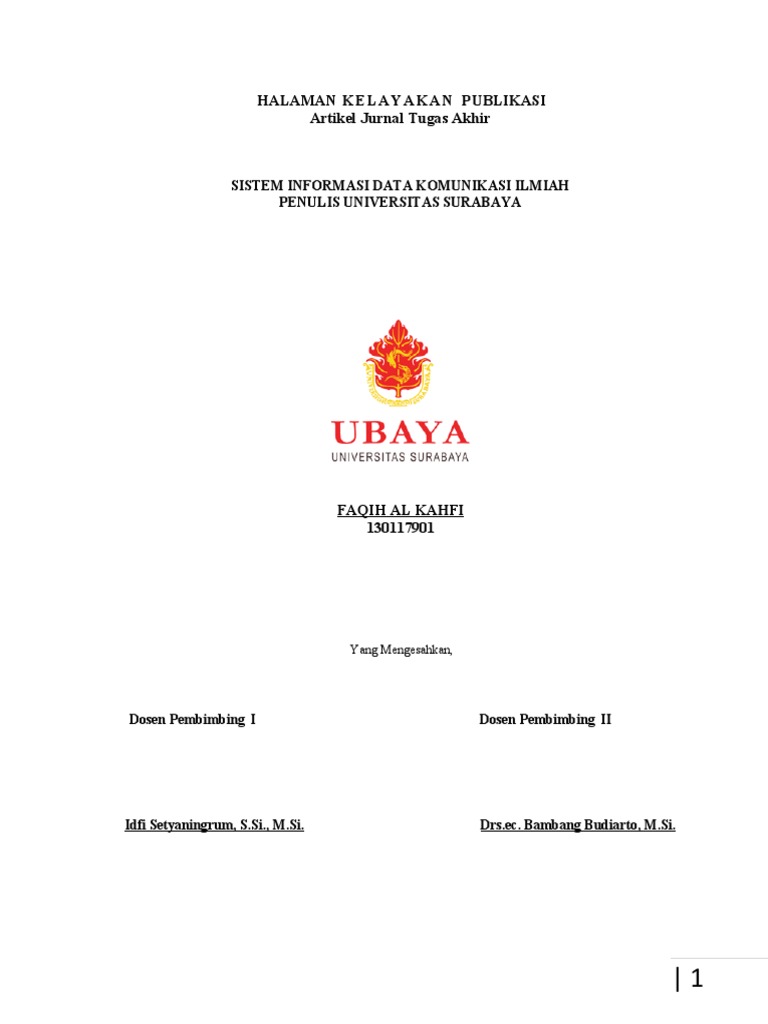 Panduan Penulisan Artikel Jurnal TA | PDF