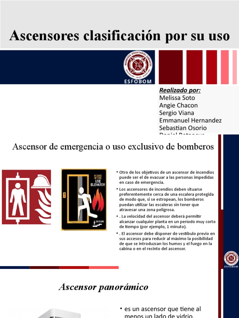 Ascensores Clasificación Por Su Uso | PDF | Ascensor | Bienes manufacturados