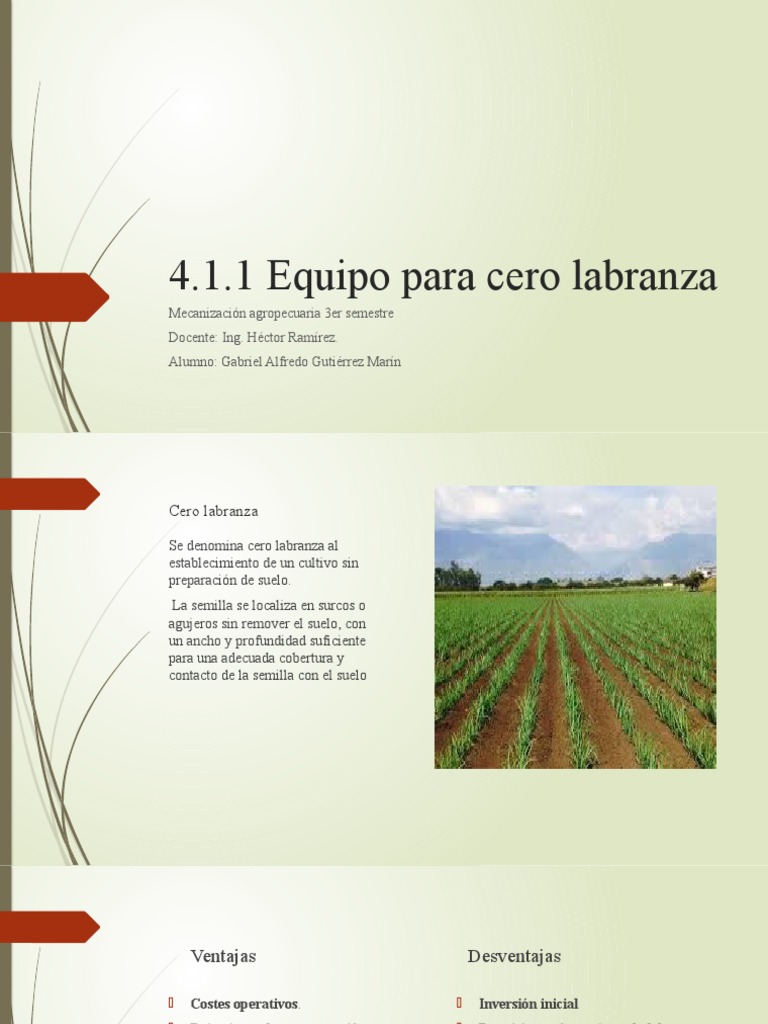 Guía de Equipos para Cero Labranza | PDF | Agricultura | Siembra